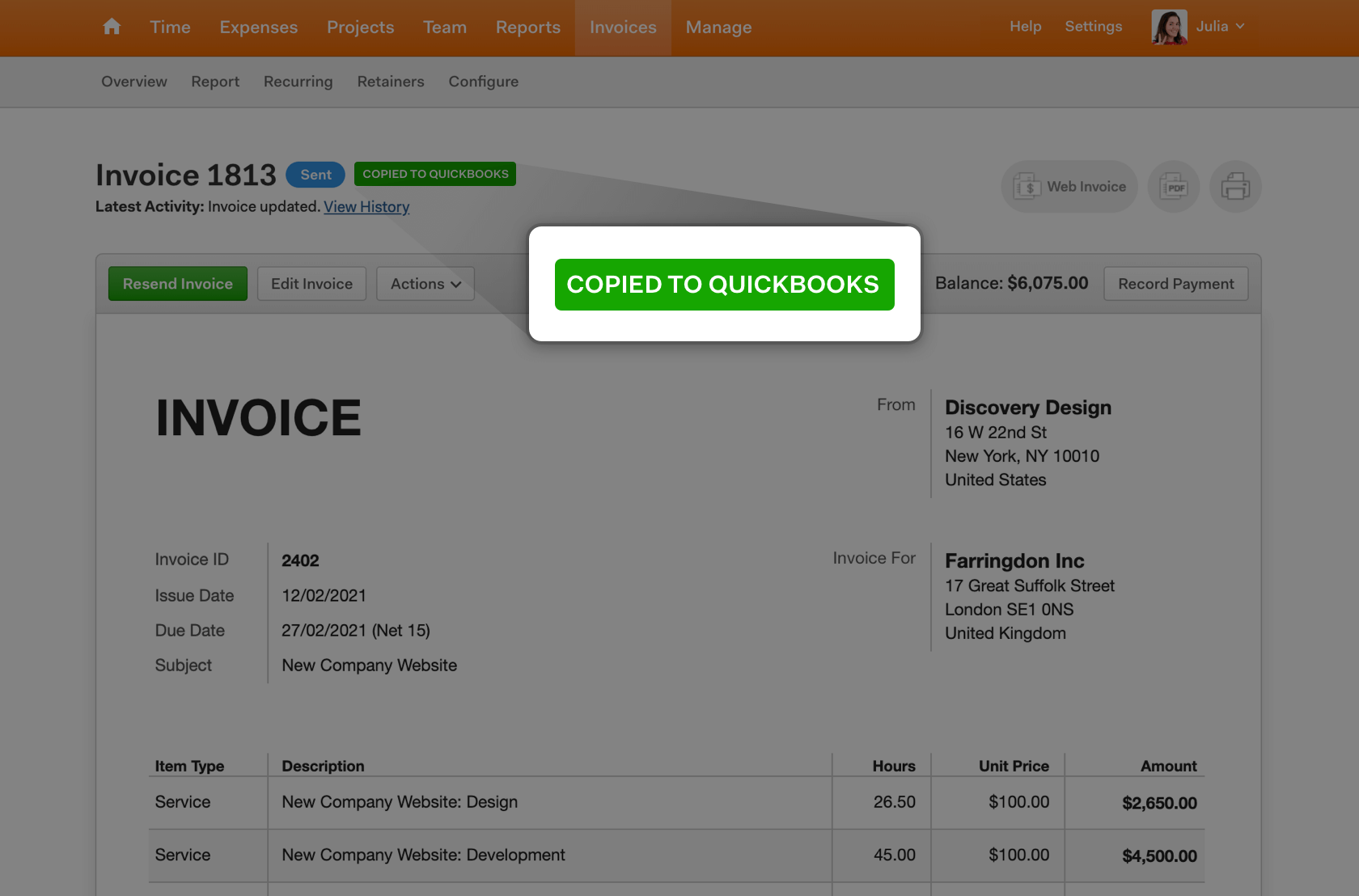 Harvest Features | Time Tracking Features