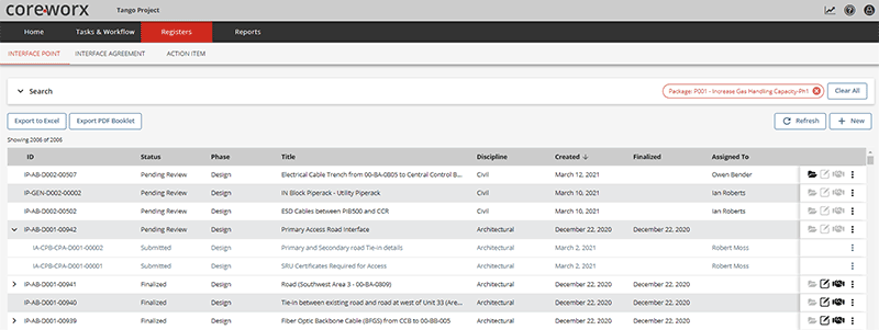 Interface Management for Engineering and Construction Projects