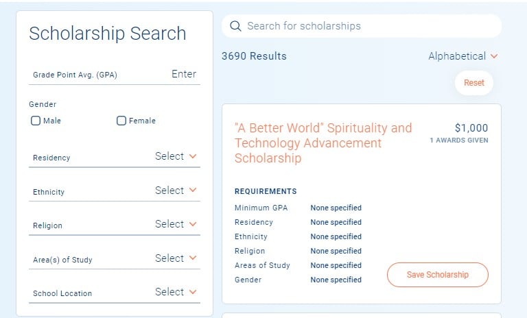 Popular Ways to Use the Scholarship Finder | CollegeData