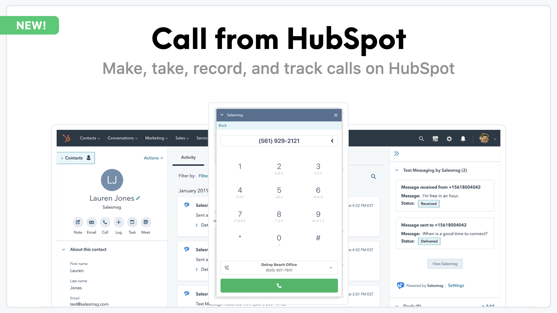 Salesmsg - SMS & Calling HubSpot Integration | Connect Them Today
