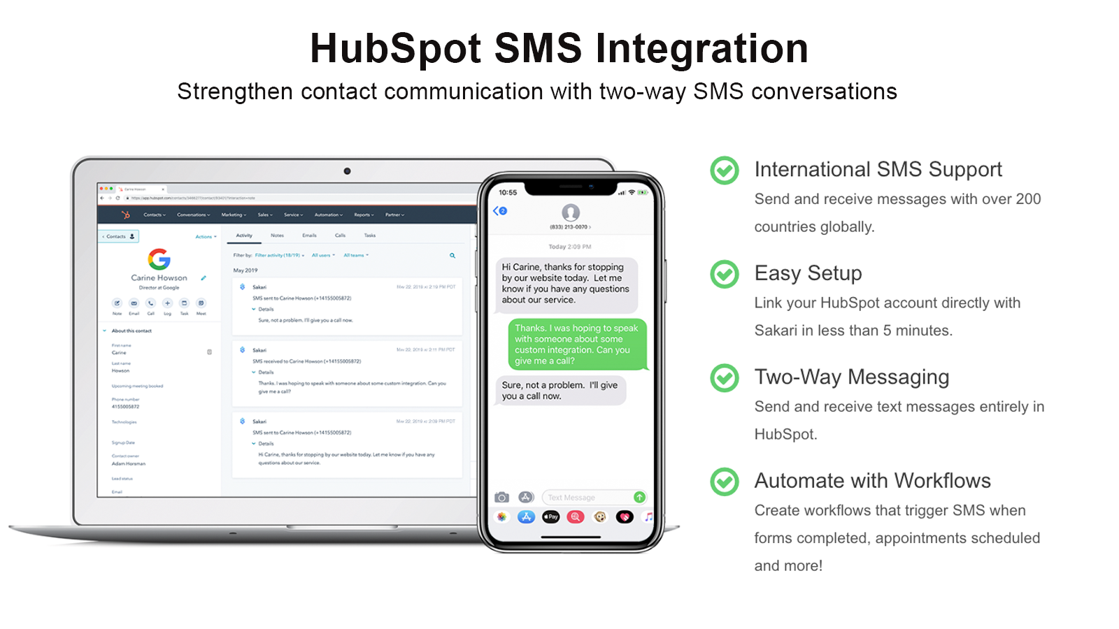 Sakari SMS HubSpot Integration | Connect Them Today