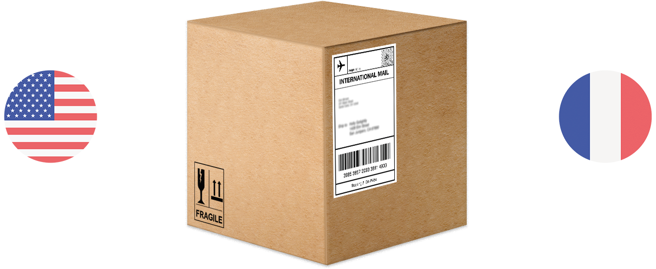 International shipping cost calculator from the US to France